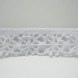 5 Yards 9/16" White Crochet Lace Trims, Lace Trim, Crochet Lace Trim ...