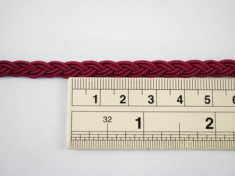 5 Yards 1/4 Red Braided Cord Red Cord Flat Braided - Etsy