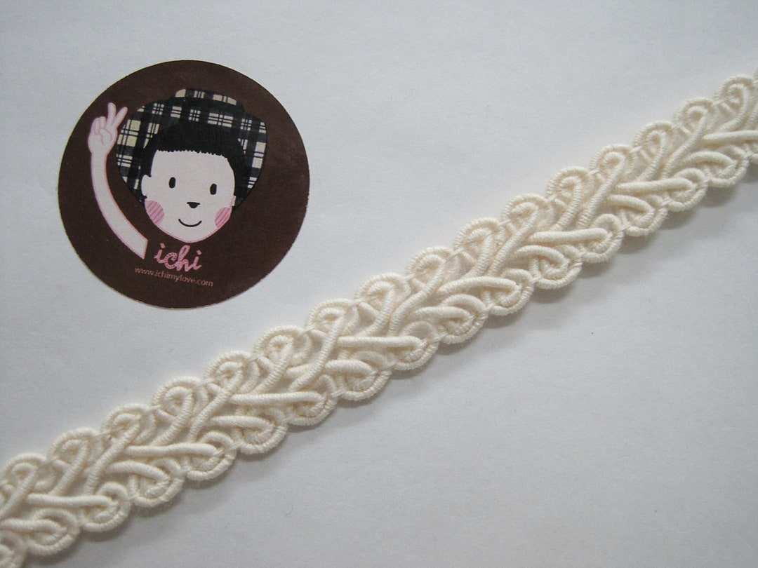 5 Yards 5/8" 100% Cotton Gimp Braid, Natural Trim, Ivory Trim ...