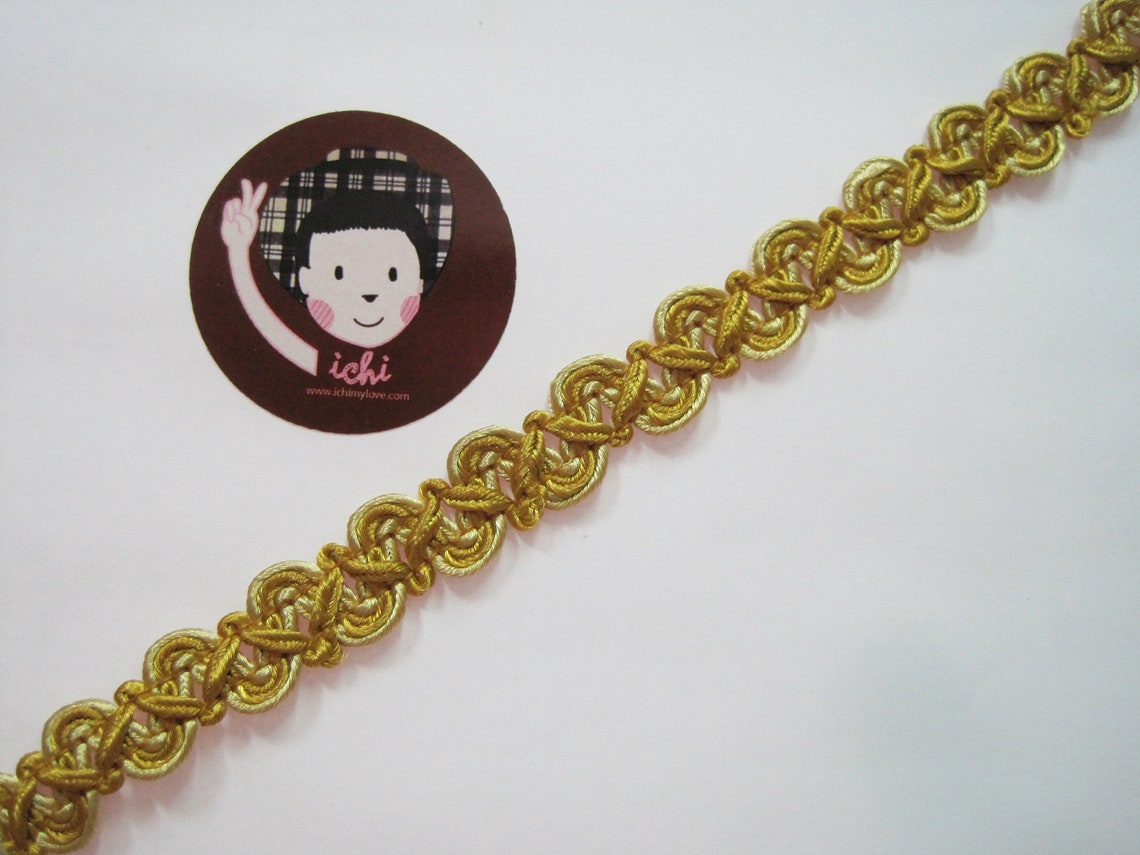 5 Yards Classic Gold Braid Braided Trim Loop Trim Braided - Etsy