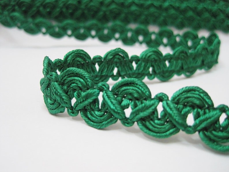 5 Yards Green Braid, Braided Trim, Braided Headband, Picot Braid ...