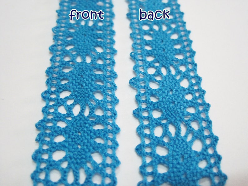5 Yards 1 Blue Crochet Lace Trim Lace Trim Crochet | Etsy