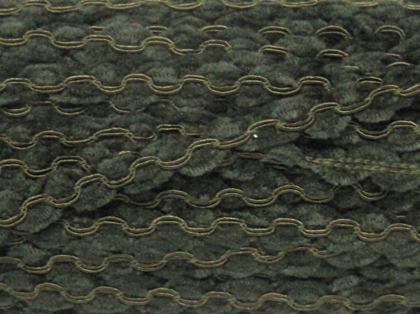 5 Yards 1/4 Dark Green Chenille Braided Rick Rack Trim - Etsy