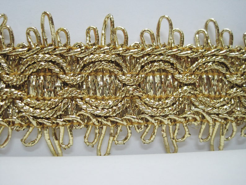 5 Yards 1 1/2 Light Gold Metallic Lace Gold Lace Gold | Etsy