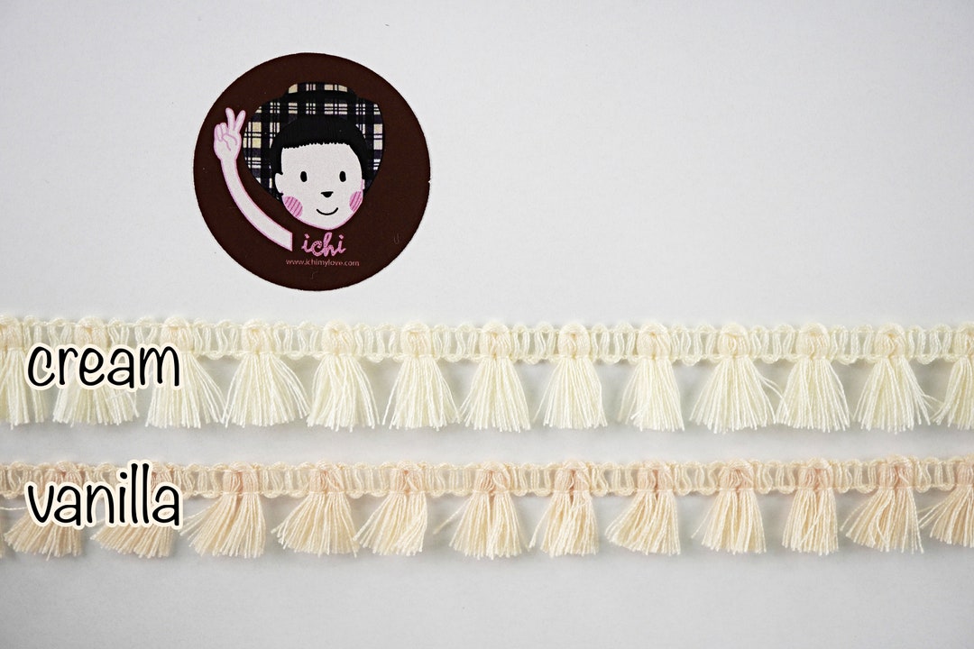5 Yards Cream Tassel Fringe, Tassel Trim, Wholesale Trim, Cream Tassel ...