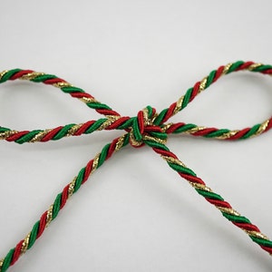 5 Yd 3 Mm. Christmas Cord With Gold Metallic, Christmas Trim, Christmas ...