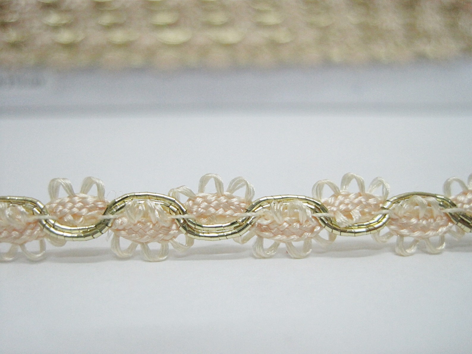 5 Yards Cream Picot Rick Rack With Gold Braided Cream Trim | Etsy