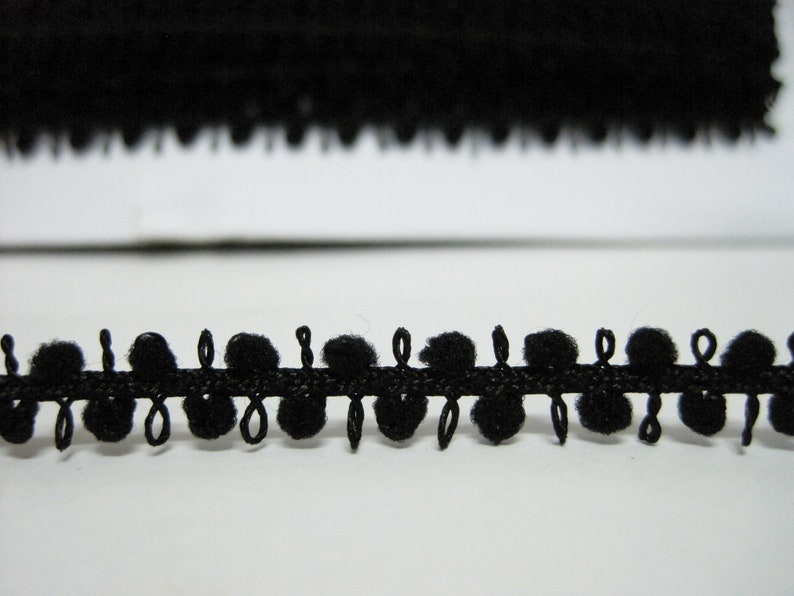 5 Yards Black Picot Tiny Pom Pom Trim Mini Pom Pom Trim | Etsy