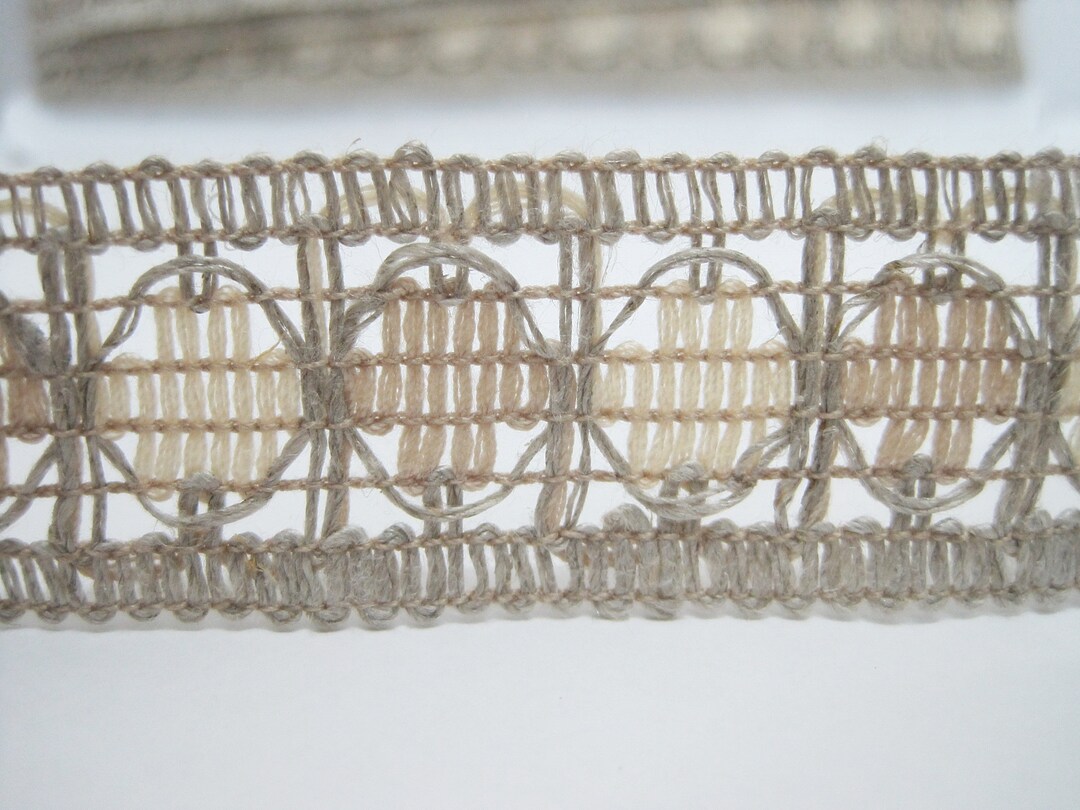 5 Yards Linen Braided Trim, Natural Trim, Wholesale Trims, Linen Lace ...