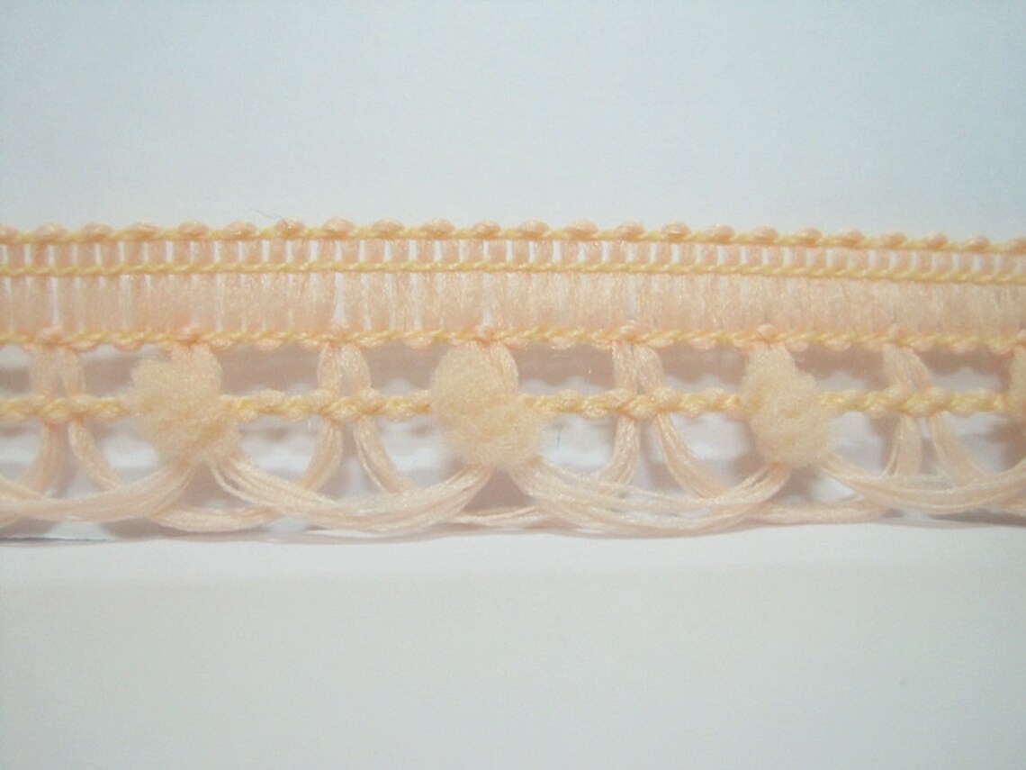 5 Yards Peach Pink Looped Braid Loop Trim Pom Pom Lace Lace | Etsy