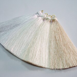 10 Pcs Cream SP39 Long Tassel With Jump Ring - Etsy