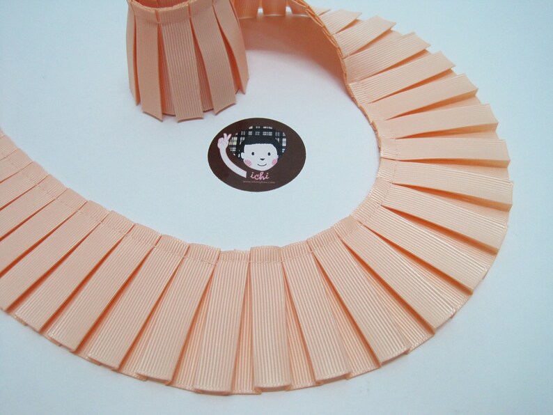 1 Yd 2 Pink Grosgrain Box Pleated Trim Box Pleated | Etsy