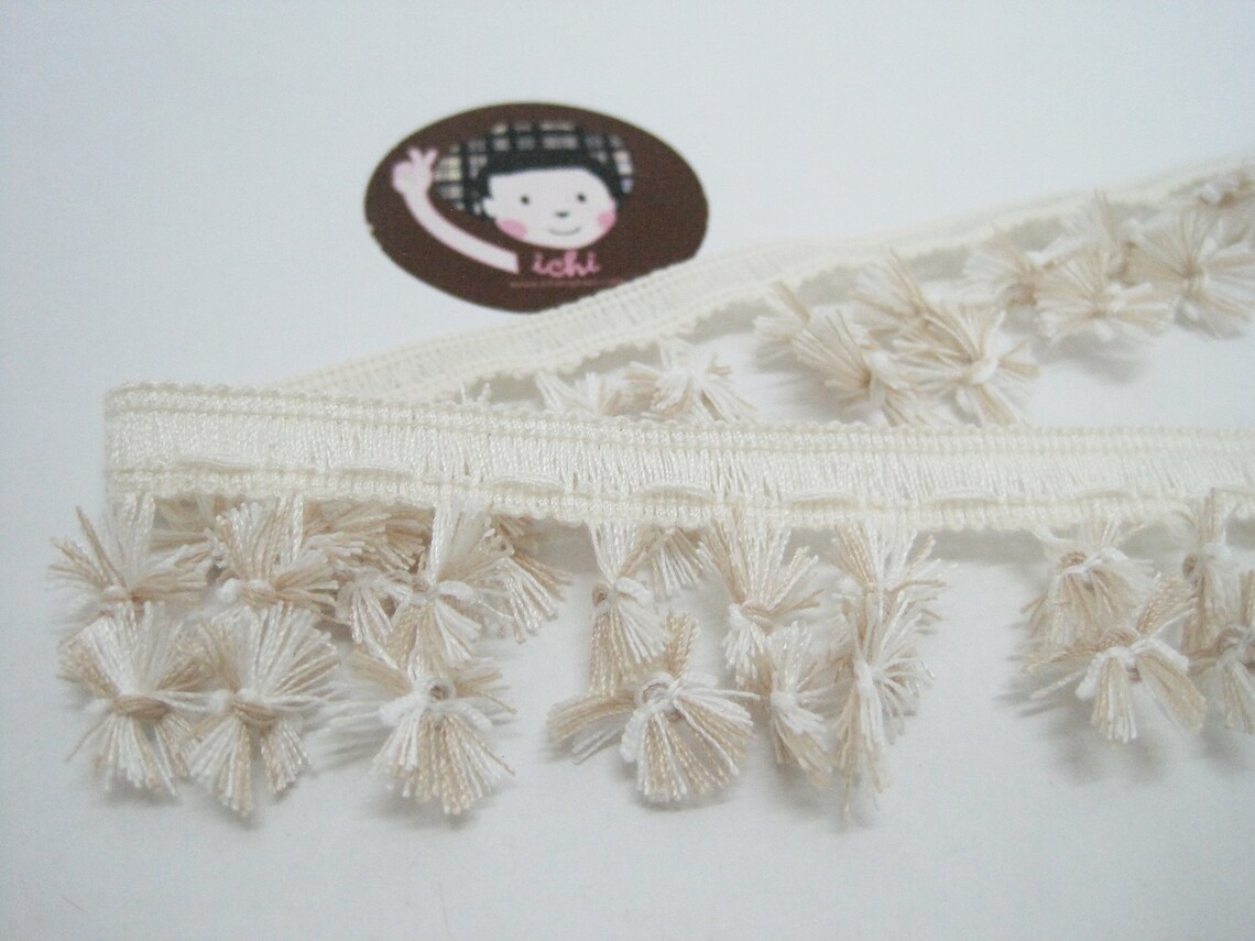 5 Yards Ivory Fly Fringe Ivory Flower Trim Flower Braid - Etsy