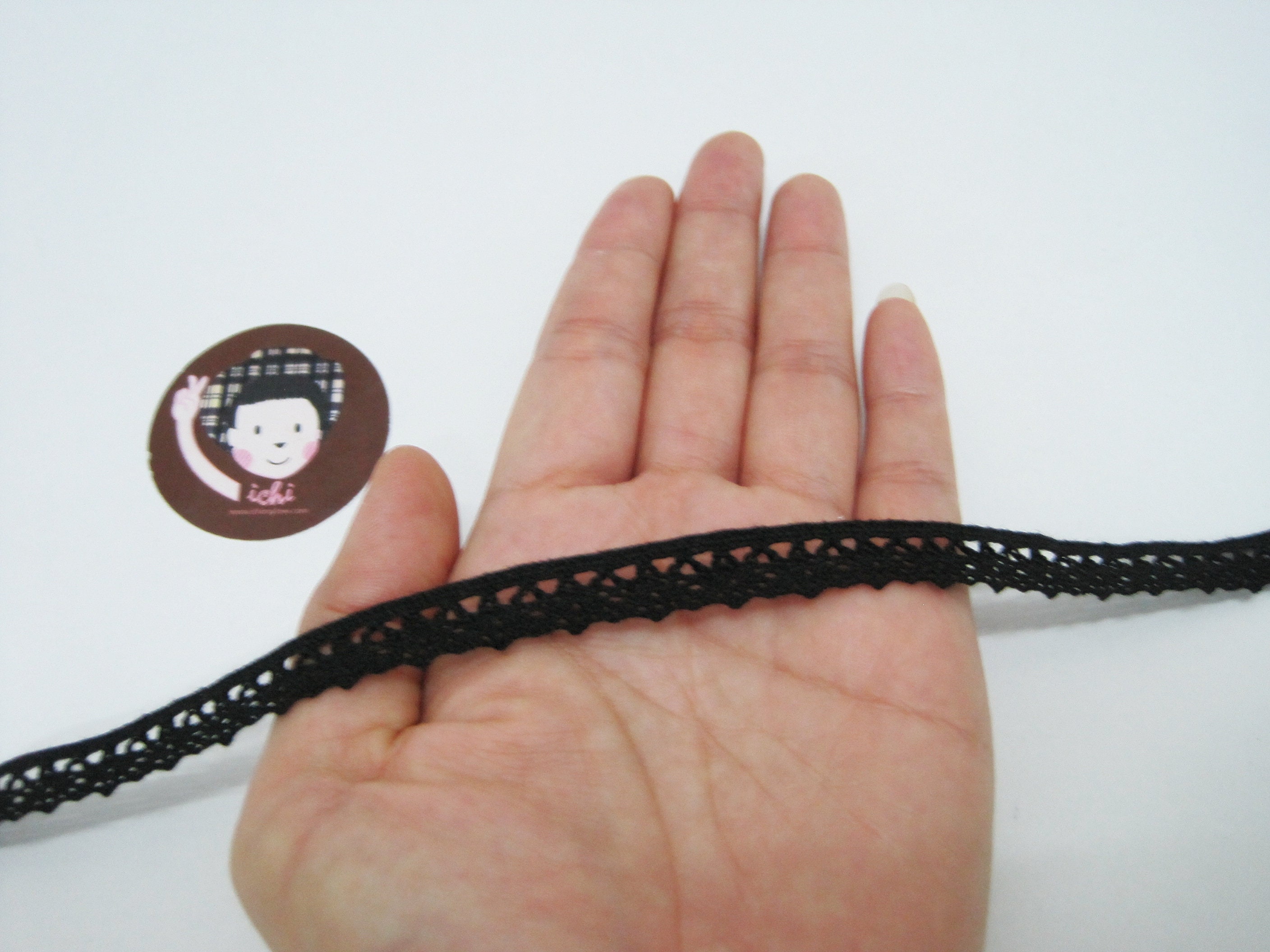 5 Yards 3/8 Black Crochet Lace Trim Lace Trim Crochet | Etsy