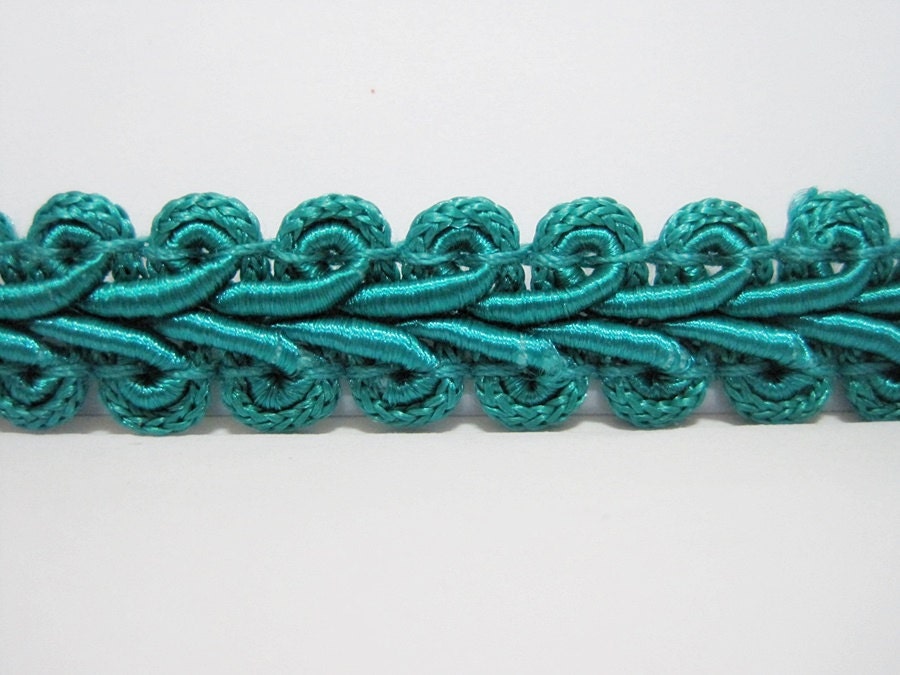 5 Yards 1/2 Gimp Braided Trim Teal Gimp Braid Braided | Etsy UK