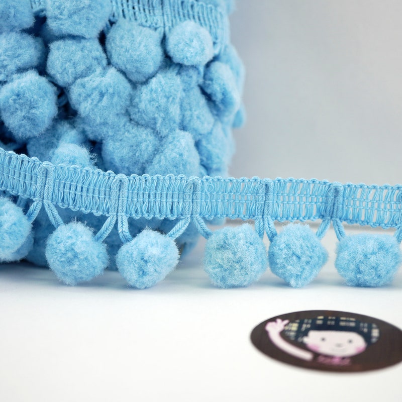 Blue Pom Pom Trim - Etsy