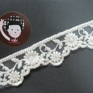 5 Yards Cream Flower Lace, Ivory Lace Trim, Cream Lace Trim, Wedding ...