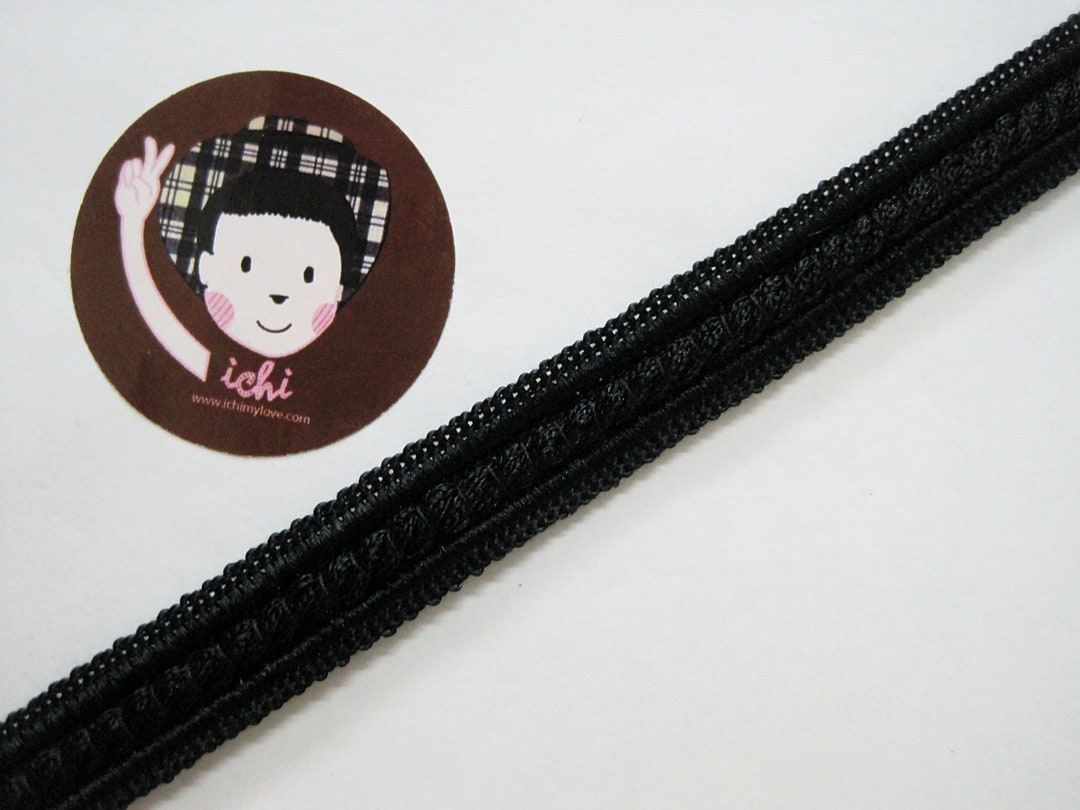 5 Yards 9/16" Black Braided Trim, Black Gimp Braid - Etsy