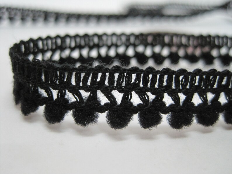 5 Yards Black Tiny Pom Pom Trim Mini Pom Pom Trim Tiny Pom | Etsy