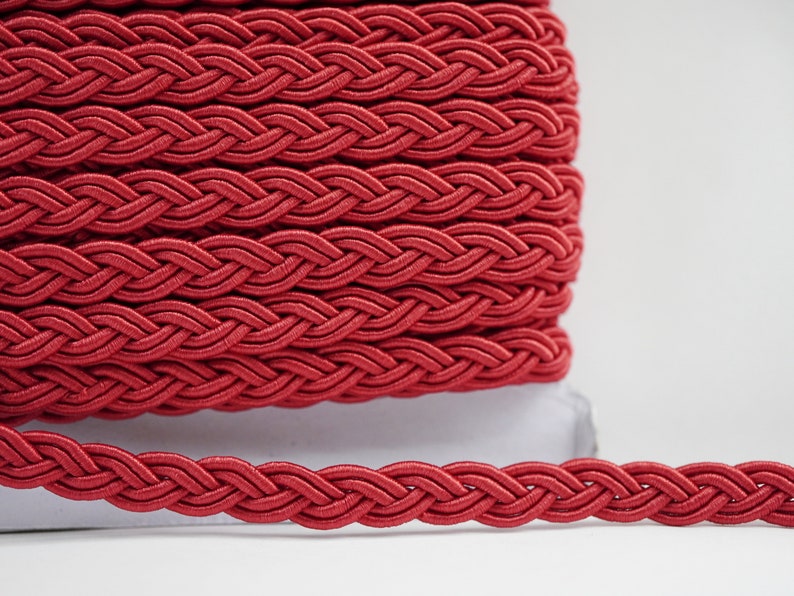 5 Yards 1/4 Red Braided Cord Red Cord Flat Braided - Etsy