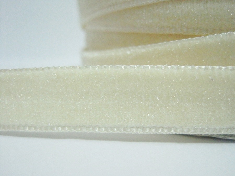 5 Yards 1/2 Cream Velvet Ribbon Cream Velvet Ribbon - Etsy