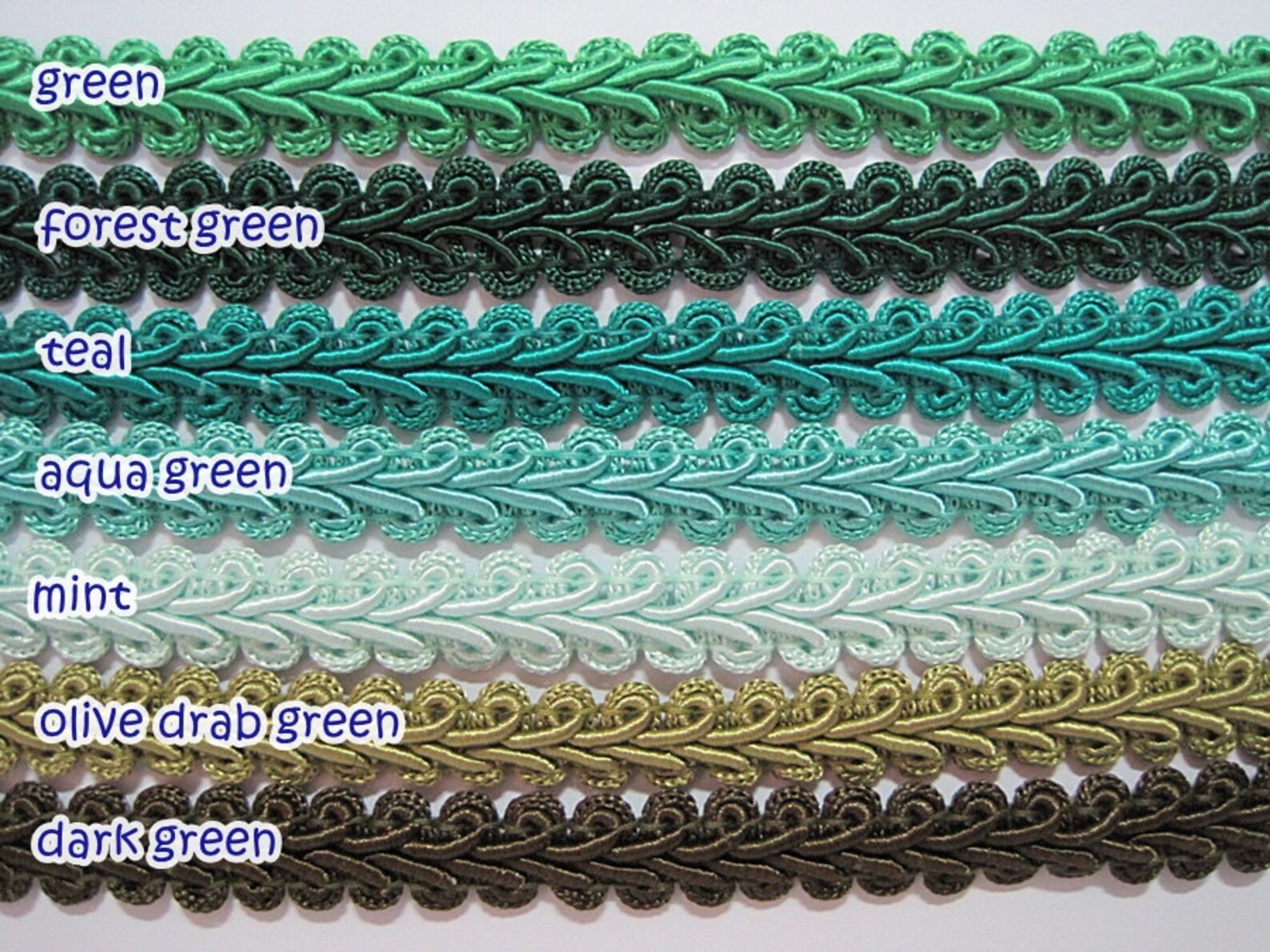 5 Yards 1/2 Olive Drab Green Gimp Braided Trim Gimp | Etsy