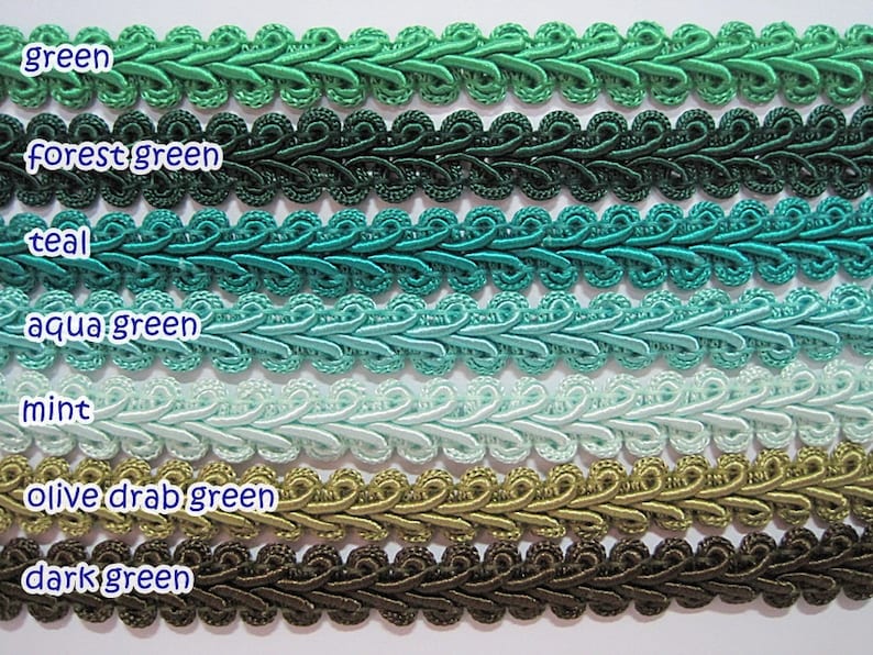 5 Yards 1/2 Olive Drab Green Gimp Braided Trim Gimp | Etsy