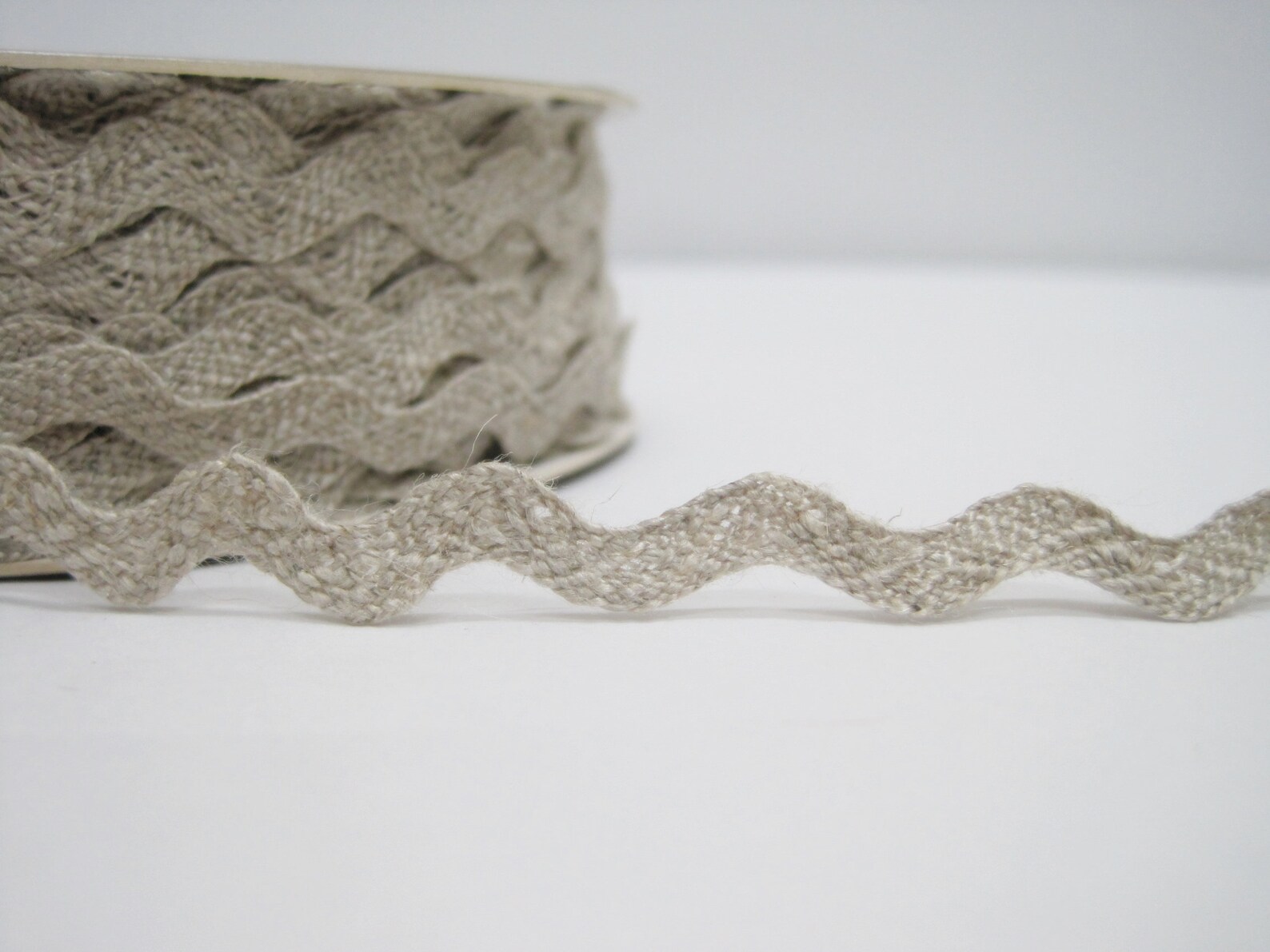 5 Yards 3/8" Linen Rick Rack, Linen Trim, Linen Ribbon, Linen Lace Trim ...
