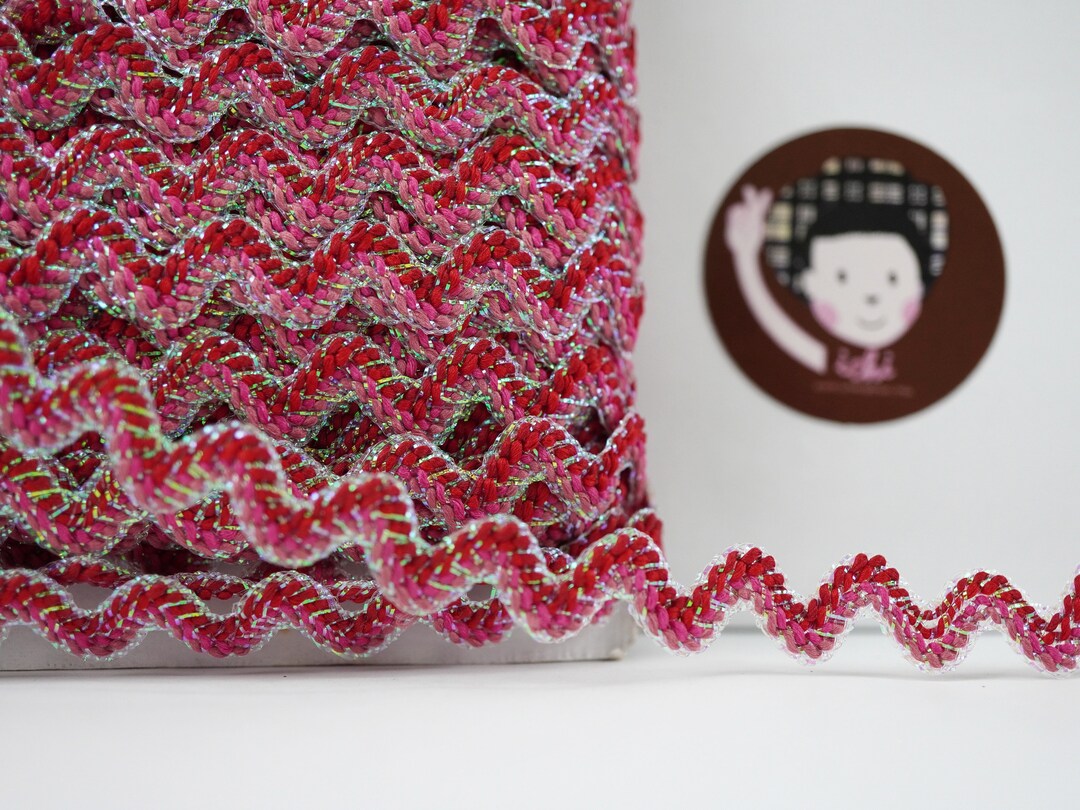 5 Yards 1/2" Sparkly Rick Rack, Rick Rack Trim, Glitter Rick Rack, Wavy ...