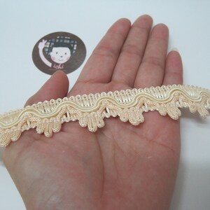 5 Yards Cream Scalloped Loop Fringe, Vintage Lace, Loop Trim, Wholesale ...