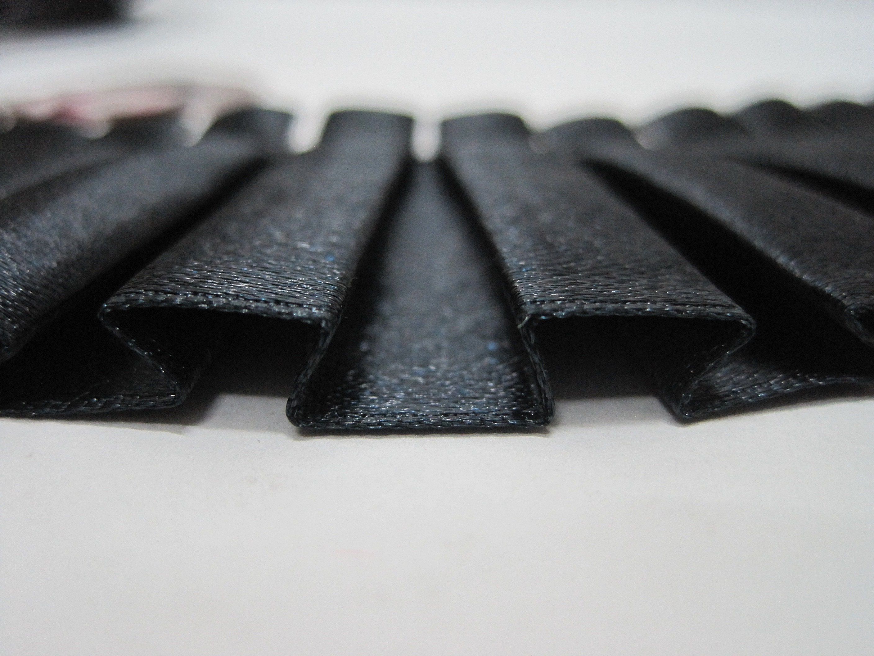 1 Yd 2" Black Satin Box Pleated Trim, Box Pleated Trim, Box Pleated ...