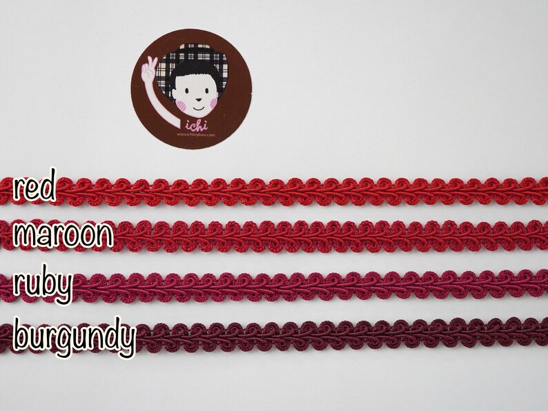 5 Yards 3/8 Burgundy dark Red Gimp Braided Trim Gimp - Etsy
