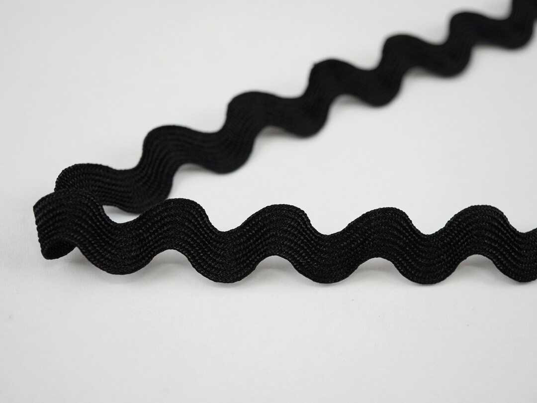 5 Yards 1/2" Black Rick Rack Trim, Black Rick Rack, Rick Rack Lot ...