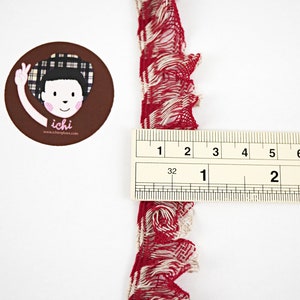 5 Yards Ruby Linen Ruffle Trim, Ruffle Lace, Linen Lace Trim, Linen ...