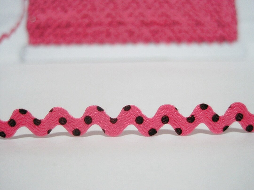 5 Yards Pink Polka Dot Mini Rick Rack Trim, Ric Rac, Rick Rack ...