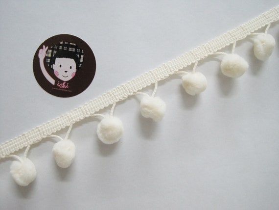 5 Yards 1.5 Cm Cream Pom Pom Trim Cream Pom Pom Trim Pom Pom | Etsy