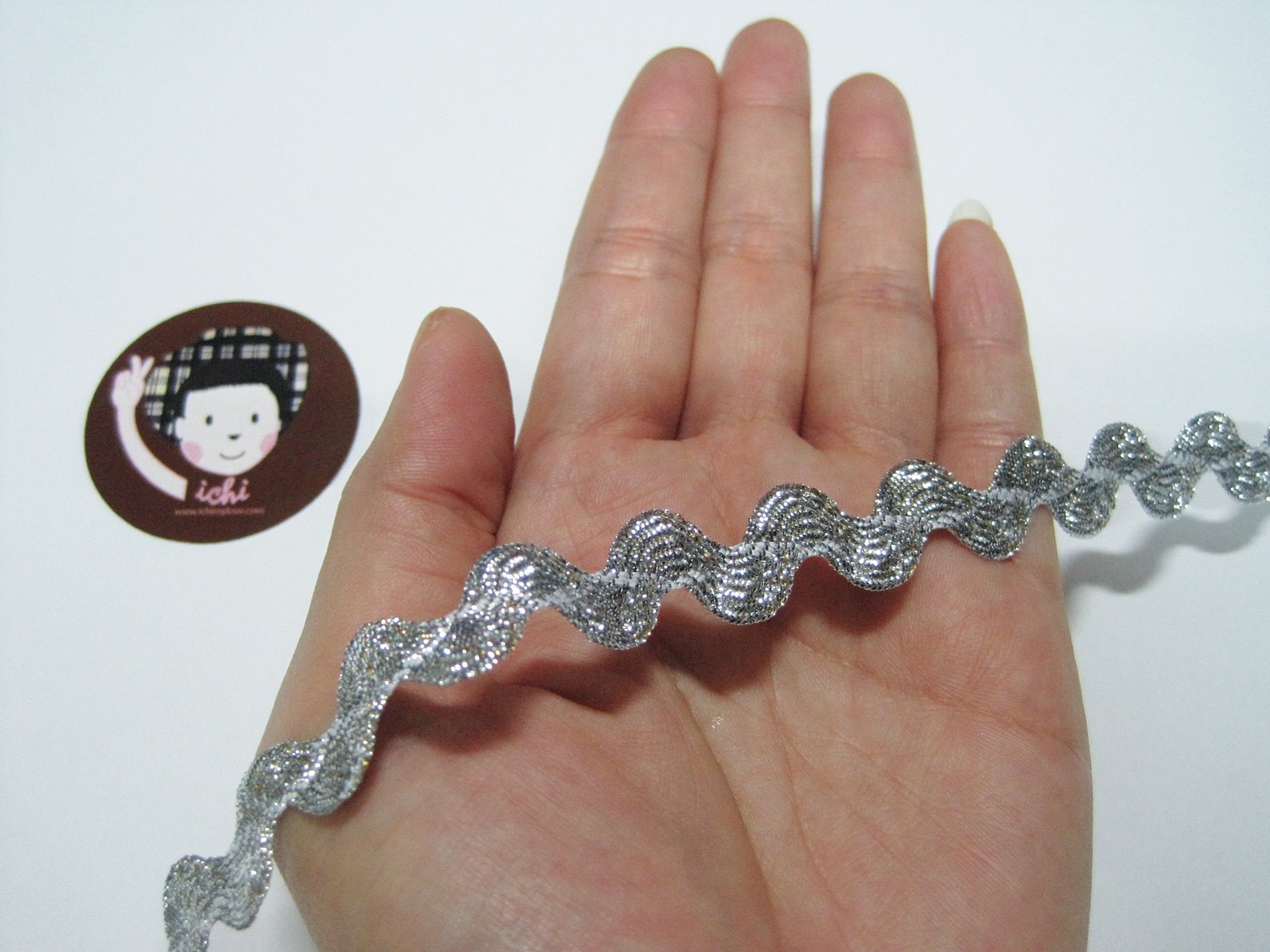 5 Yards 1/2" Silver Metallic Rick Rack Trim, Silver Trim, Ric Rac Trim ...