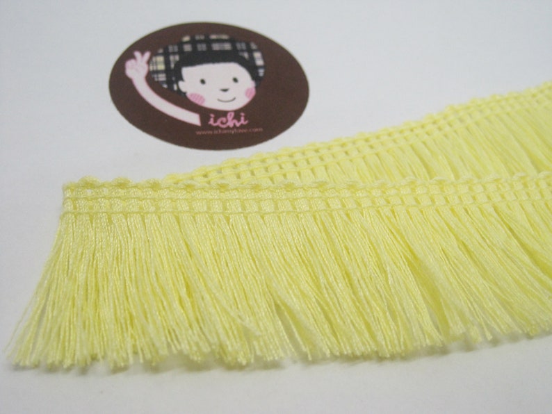 5 Yards Light Yellow Cotton Tassel Trim Yellow Tassel Fringe | Etsy