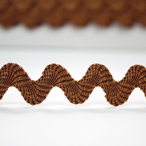 5 Yards Golden Brown Metallic Rick Rack Trim, Brown Trim, Ric Rac Trim ...