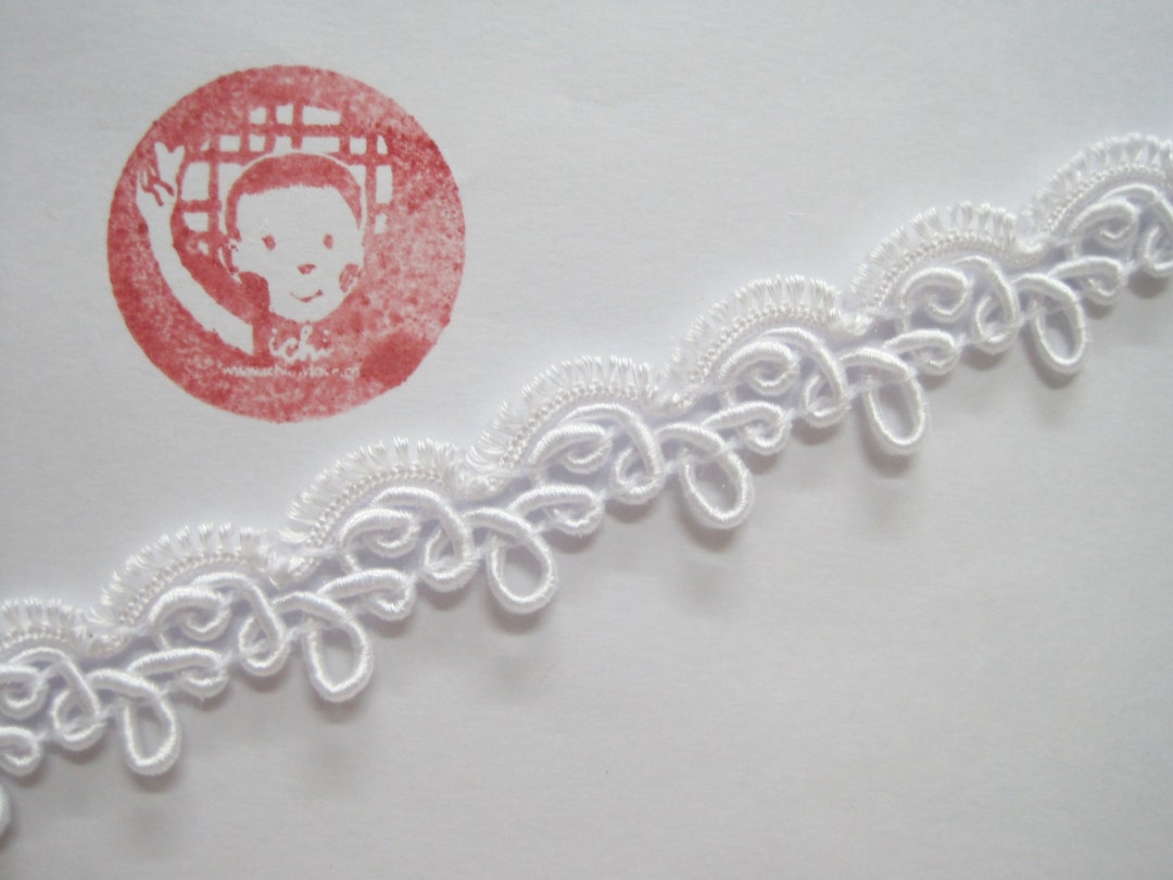 5 Yards 3/4" Braid Trim, White Braid Trim, Gimp Braid, Braided Gimp ...