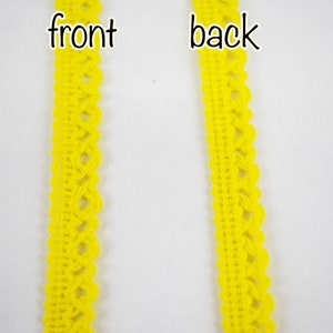 5 Yards Bright Yellow Lace Trim, Lace Trim, Lace Trim Ribbon, Wholesale ...