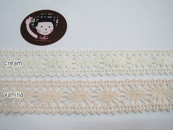 5 Yards 1 Cream Crochet Lace Trims Lace Trim Crochet | Etsy