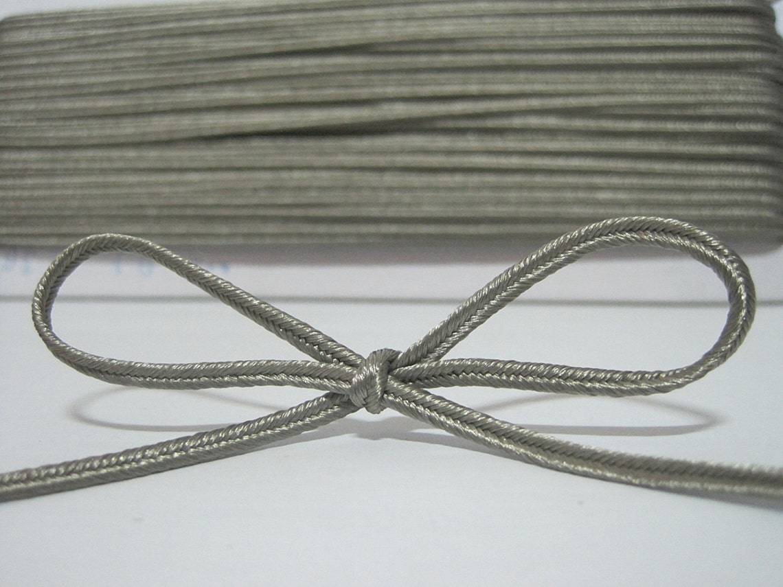 5 Yards 3 Mm Light Gray Soutache Braid Braided Cord Soutache | Etsy