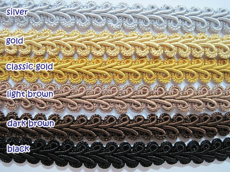 5 Yards 1/2 Dark Brown Gimp Braided Trim Gimp Braid | Etsy