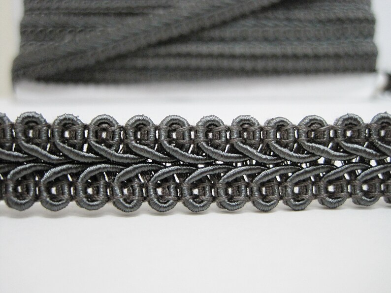 5 Yards 9/16 Dark Gray Gimp Braided Trim Gimp Braid - Etsy