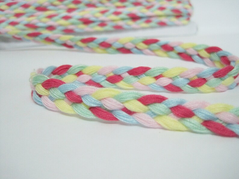 5 Yards Braided Trim Multicolored Trim Flat Braided Cord - Etsy