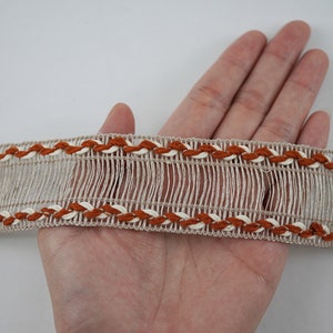 5 Yards Mahogany Linen Braid, Linen Lace, Linen Trim, Natural Trim ...