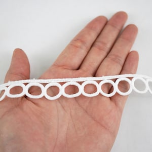 5 Yards Round Loop Lace, White Trim, Ivory Lace Trim, off White Lace ...