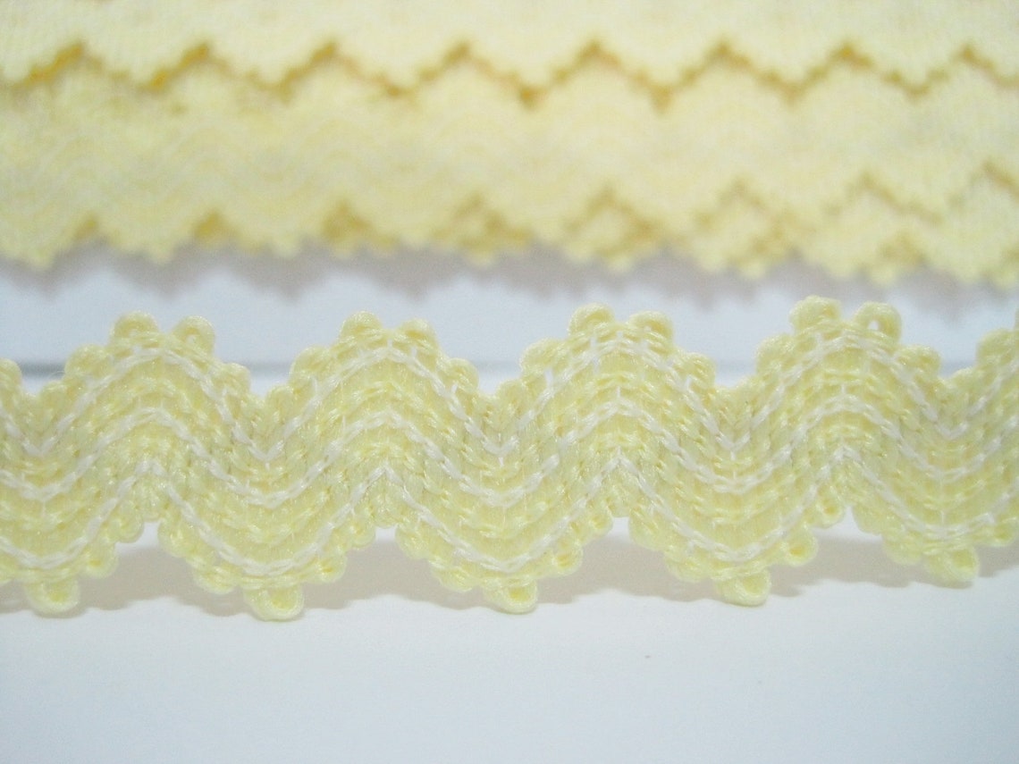 5 Yards Light Yellow Elastic Rick Rack Trim Elastic Trim Ric - Etsy