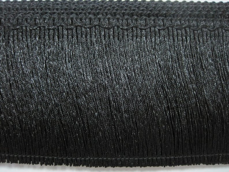 1 Yard 3 Black Chainette Fringe Black Trim Fringe | Etsy